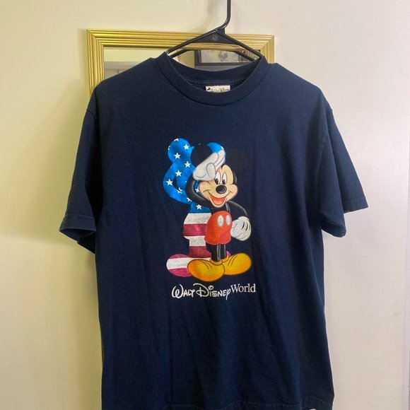 Disney | Shirts | Vintage Walt Disney World Mickey Mouse Salute Tshirt ...